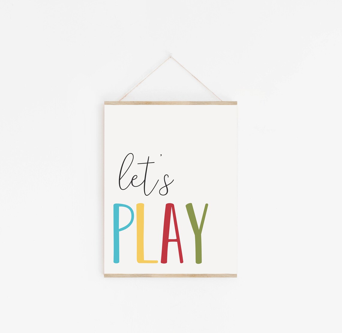 Let's Play Printable Let's Play Sign Playroom Wall | Etsy