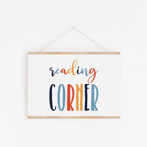 Reading Corner Printable, Reading Corner Wall Art, Reading Corner Decor ...