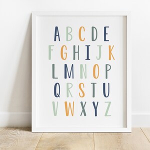 DIGITAL FILES, Alphabet Poster, Alphabet Print, Number Poster, Number ...