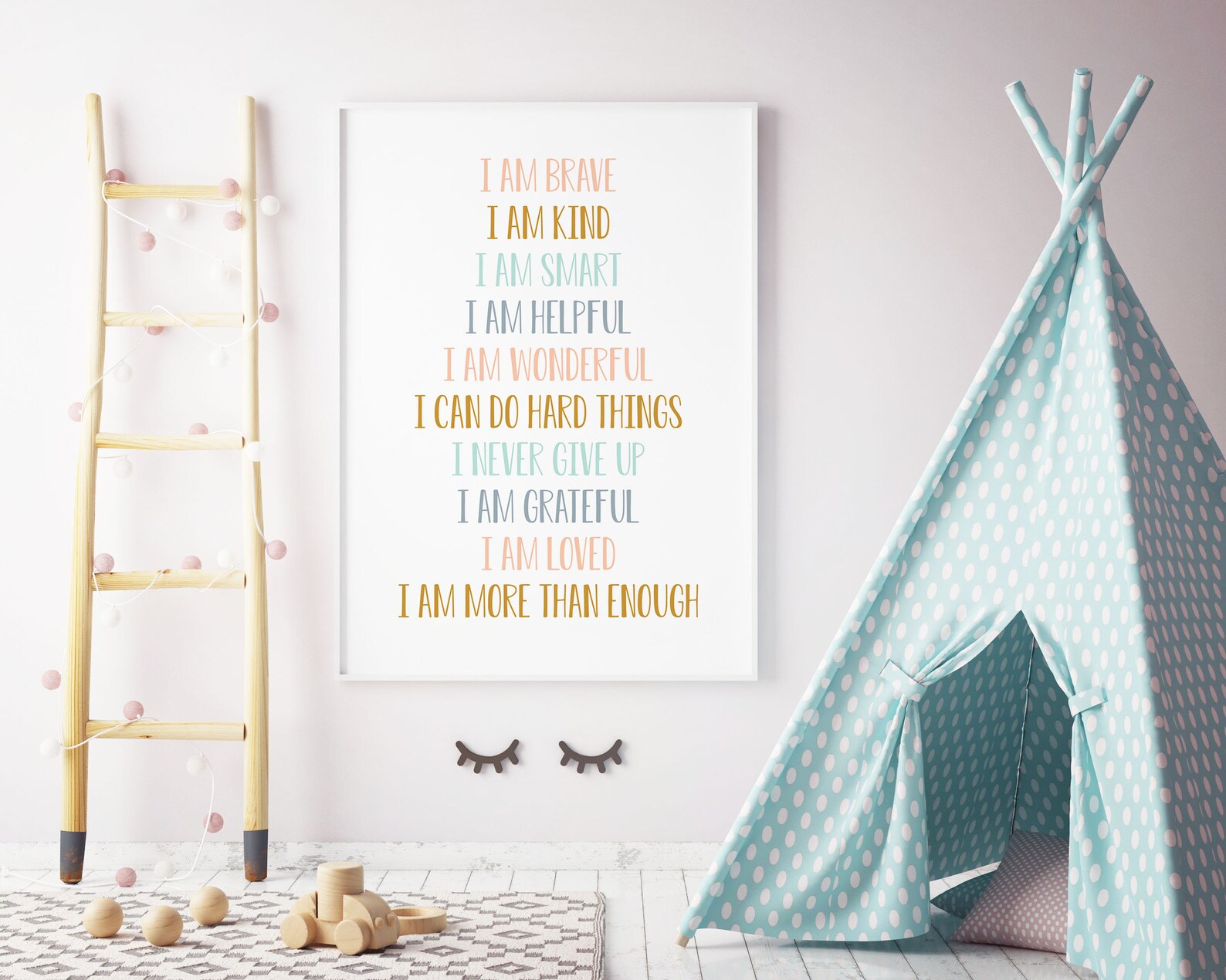 DIGITAL FILE Words of Affirmation Wall Art I Am Quotes - Etsy