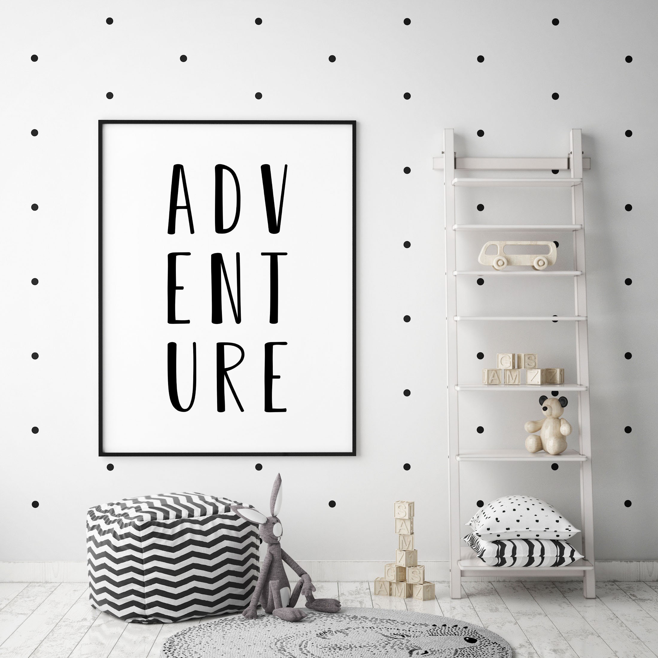 DIGITAL FILE Adventure Print for Nursery Playroom Print | Etsy