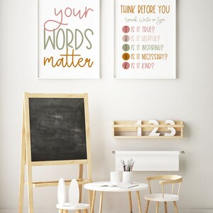 DIGITAL FILE, Your Words Matter, Think Before You Speak, Classroom ...