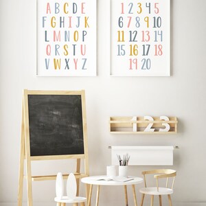 DIGITAL FILE, Numbers Poster, Numbers Wall Art, Homeschool Room Decor ...