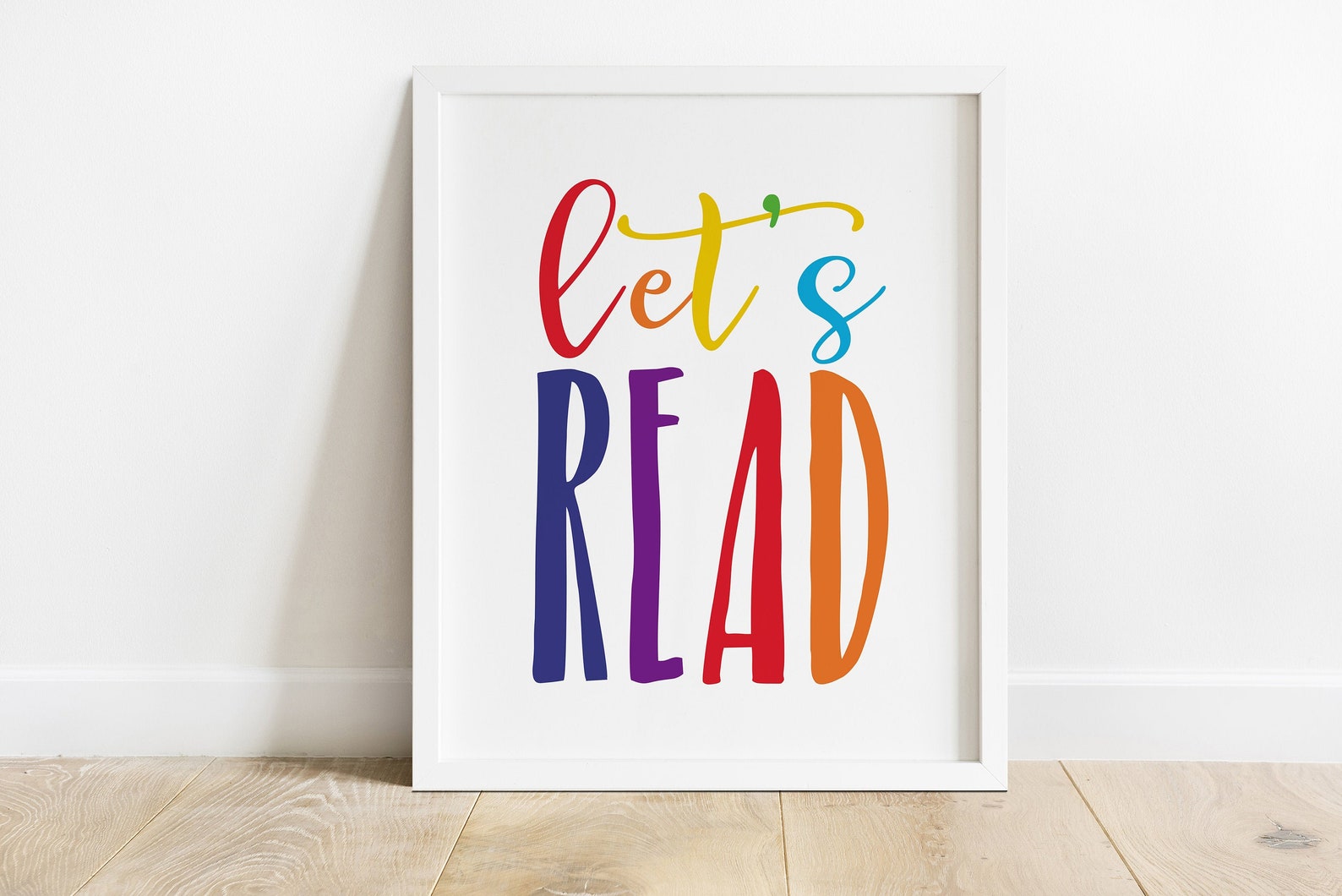 Let's Read Print Reading Print for Children Playroom | Etsy