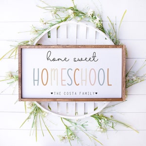 DIGITAL FILE, Home Sweet Homeschool, Personalized Homeschool Sign ...