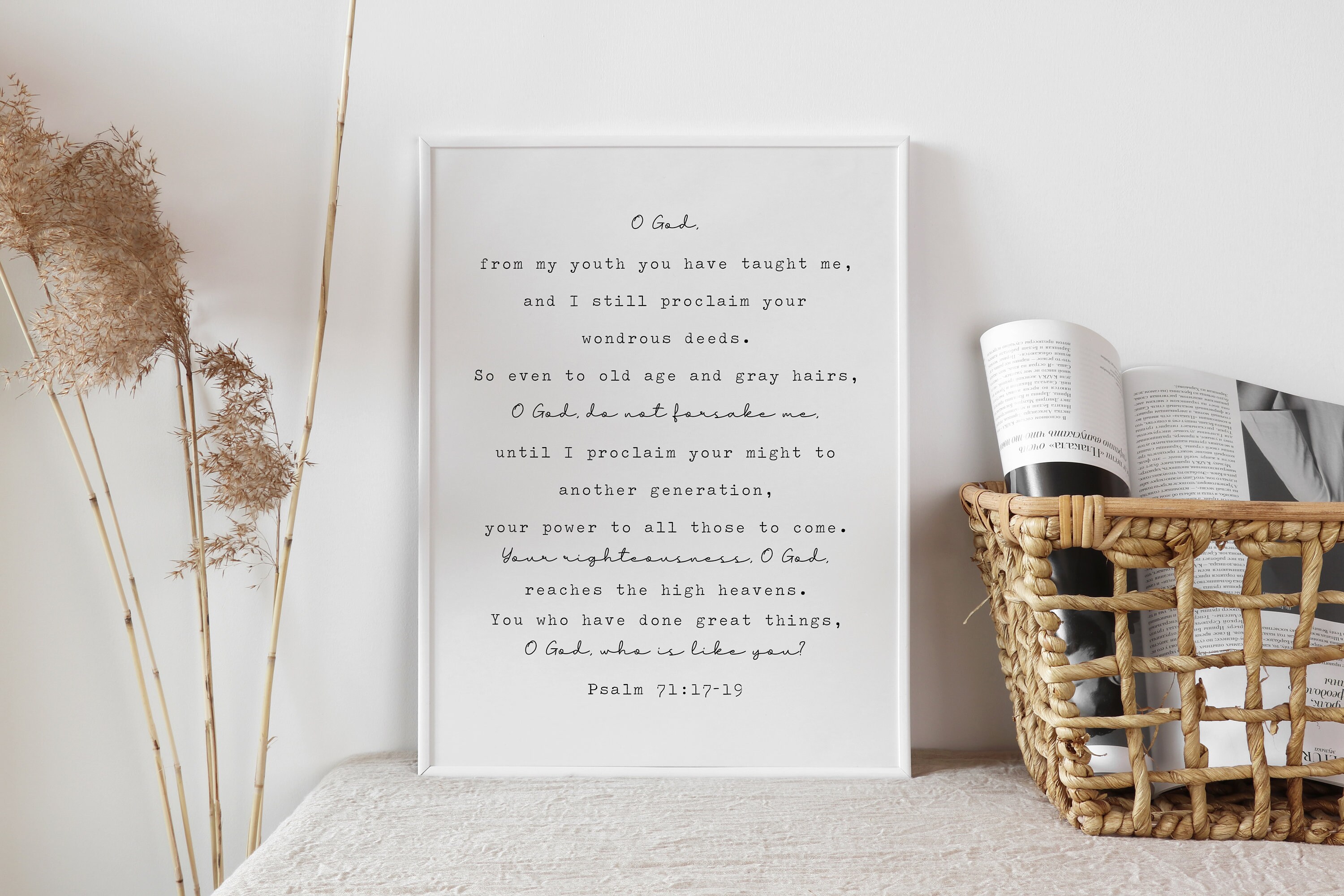 Psalm 71: 17-19 Bible Verse Printable Scripture Printable | Etsy