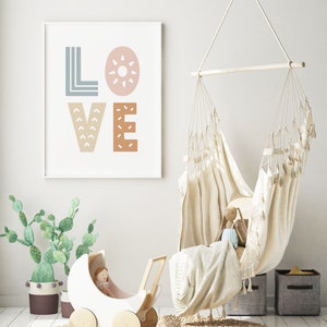 DIGITAL FILE, Love Print Wall Art, Love Printable, Nursery Print ...
