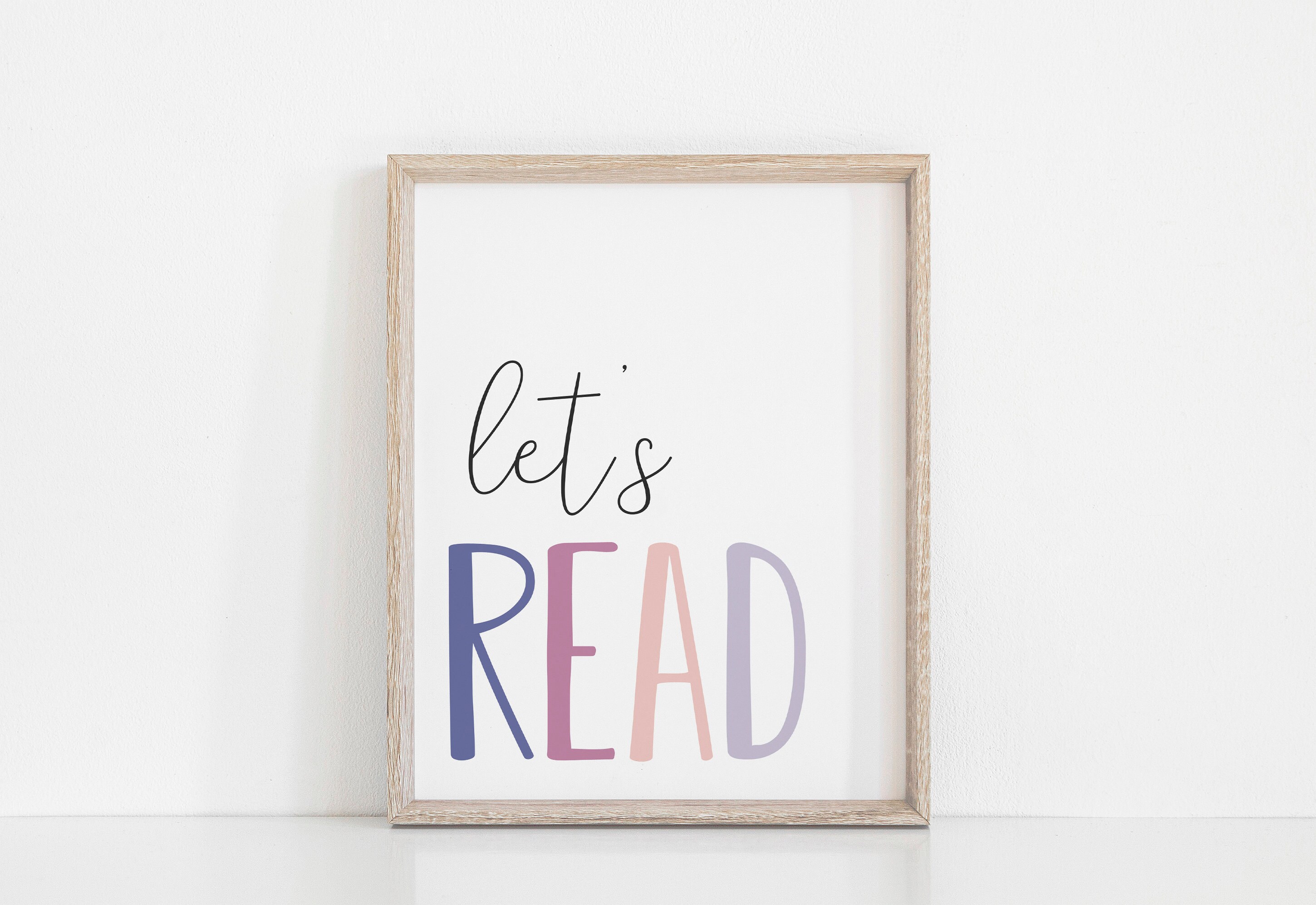 DIGITAL FILE Let's Read Print Reading Print for | Etsy