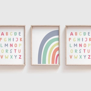 Set of 2 Downloads, Alphabet Print, ABC Poster, 123 Print, Number ...