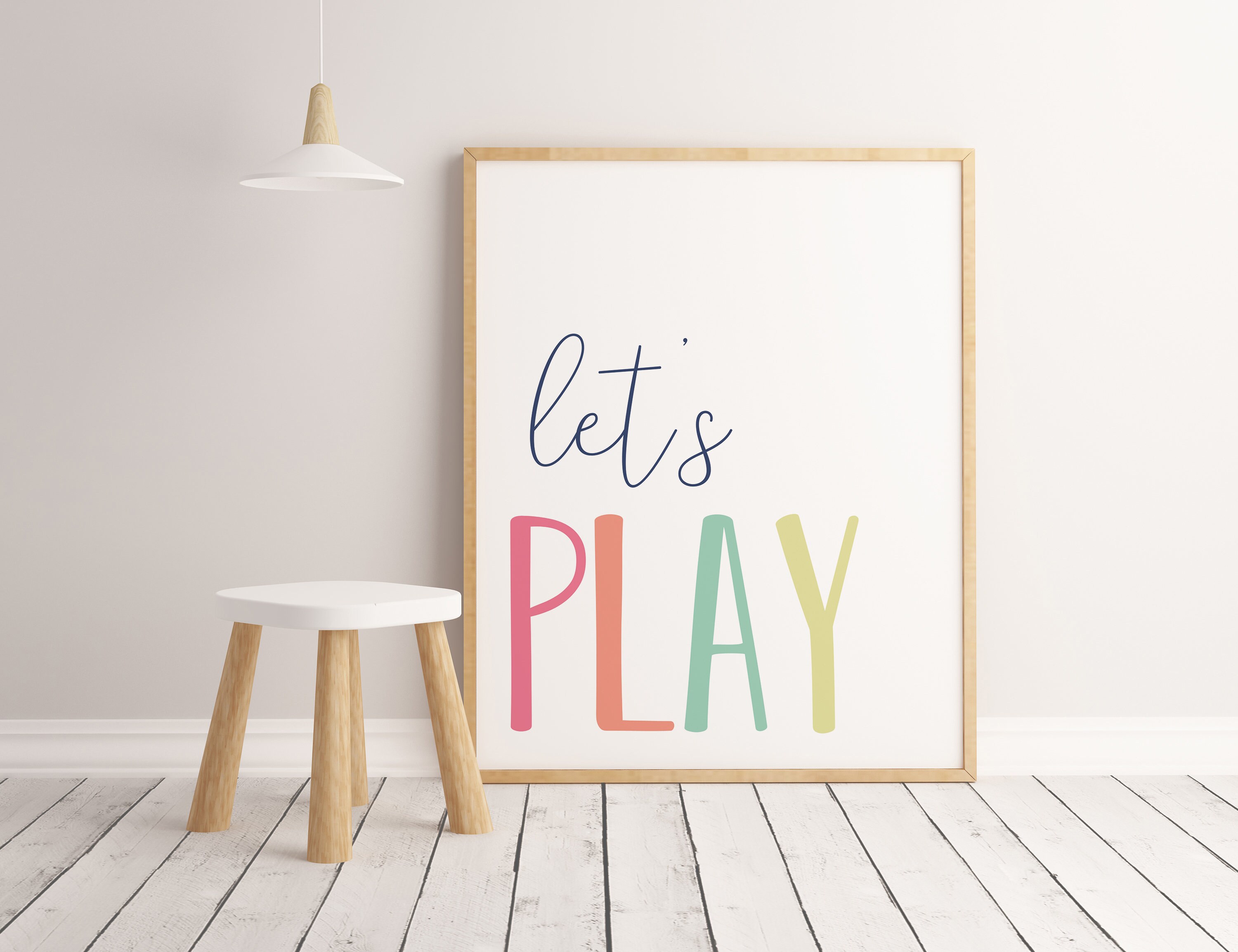 Let's Play Printable Let's Play Sign Kids Wall Art | Etsy