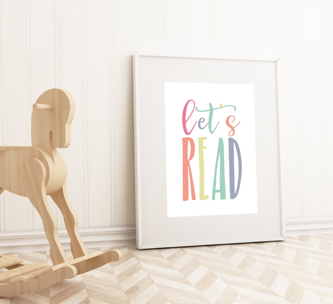 Let's Read Printable Reading Sign Classroom Printable | Etsy