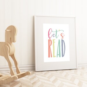 Let's Read Printable, Reading Sign, Classroom Printable, Homeschool ...