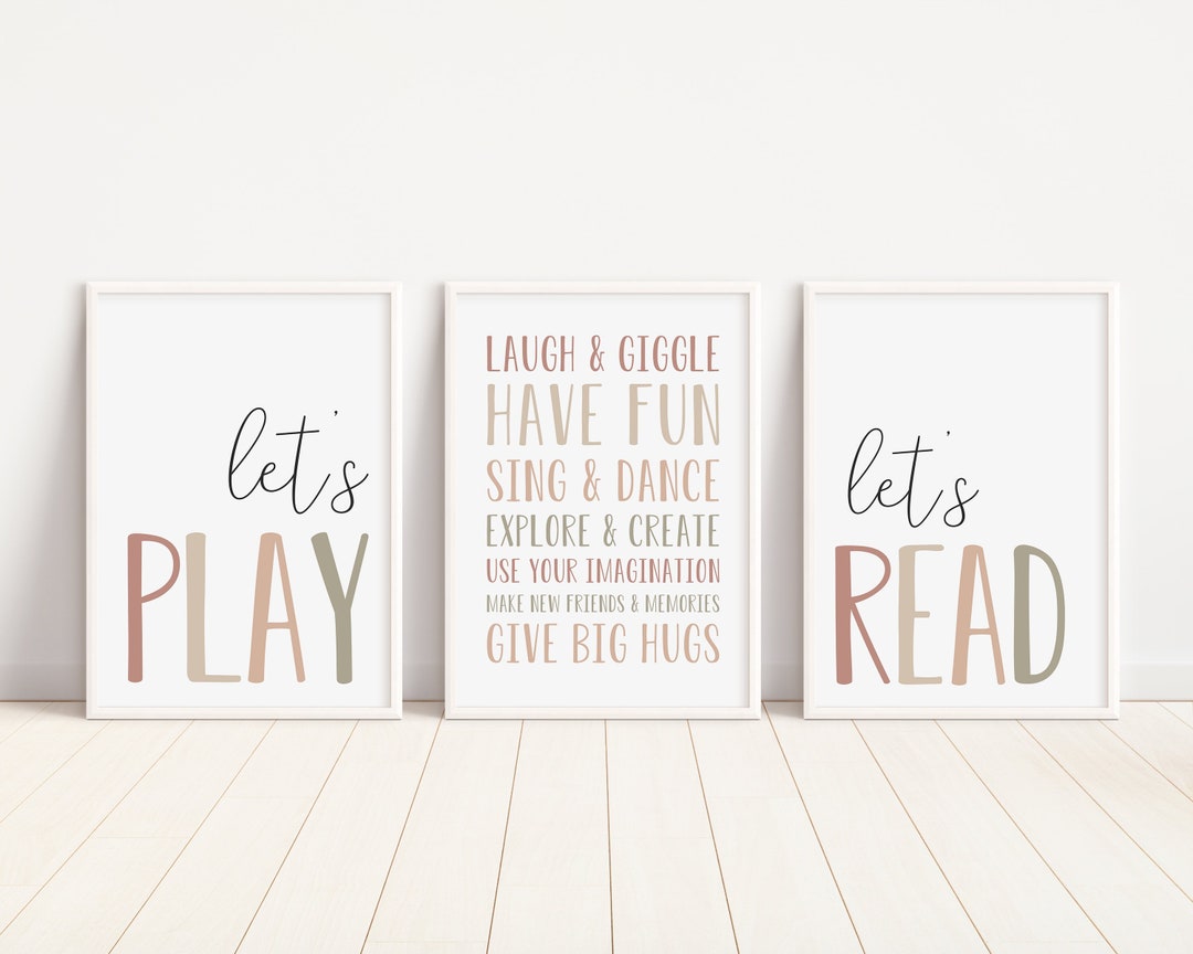 DIGITAL FILES, Playroom Wall Decor, Playroom Printables, Playroom Decor ...