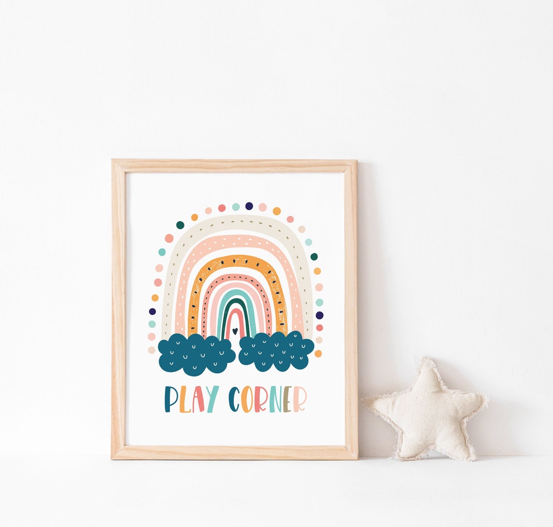 DIGITAL FILE Play Corner Sign Playroom Decor Playroom Wall | Etsy