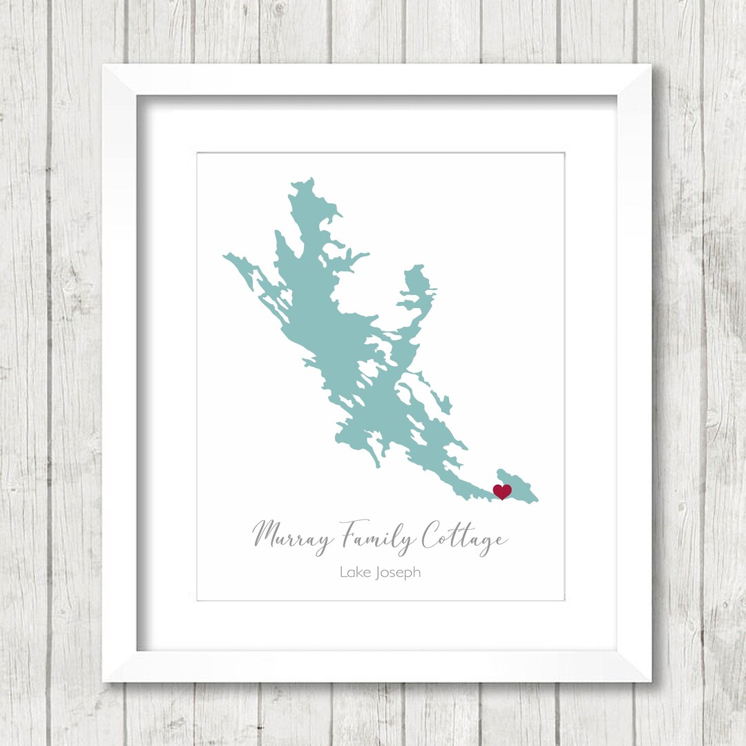 Lake Joseph Ontario Lake Map Port Sandfield Rosseau - Etsy