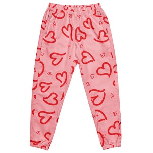 Pink Hearts Unisex Track Pants Cozy Love - Etsy