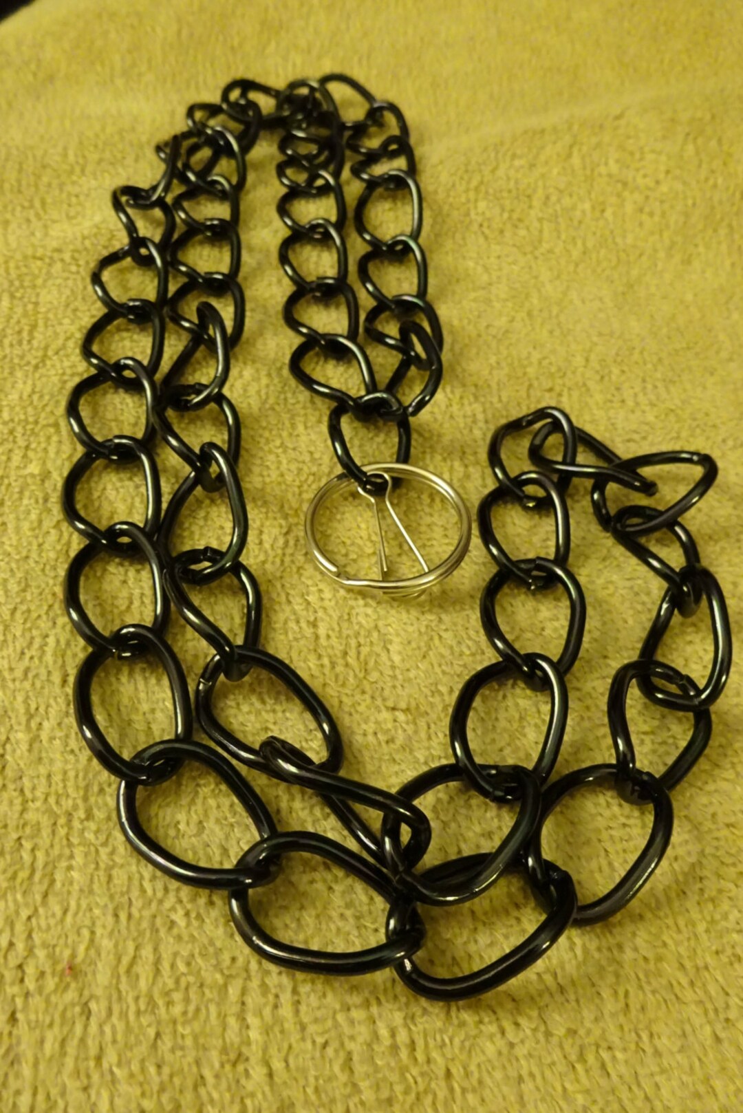 Large Link Black Chain Badge Holder, Lanyard, Unisex, Sturdy and ...