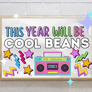 90s Retro Classroom Decor - Bulletin Letters - PDF and PNG Files - Etsy