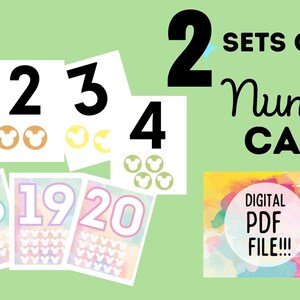 Magical Mickey Classroom Posters Number Cards Classroom Decor 2 Sets ...