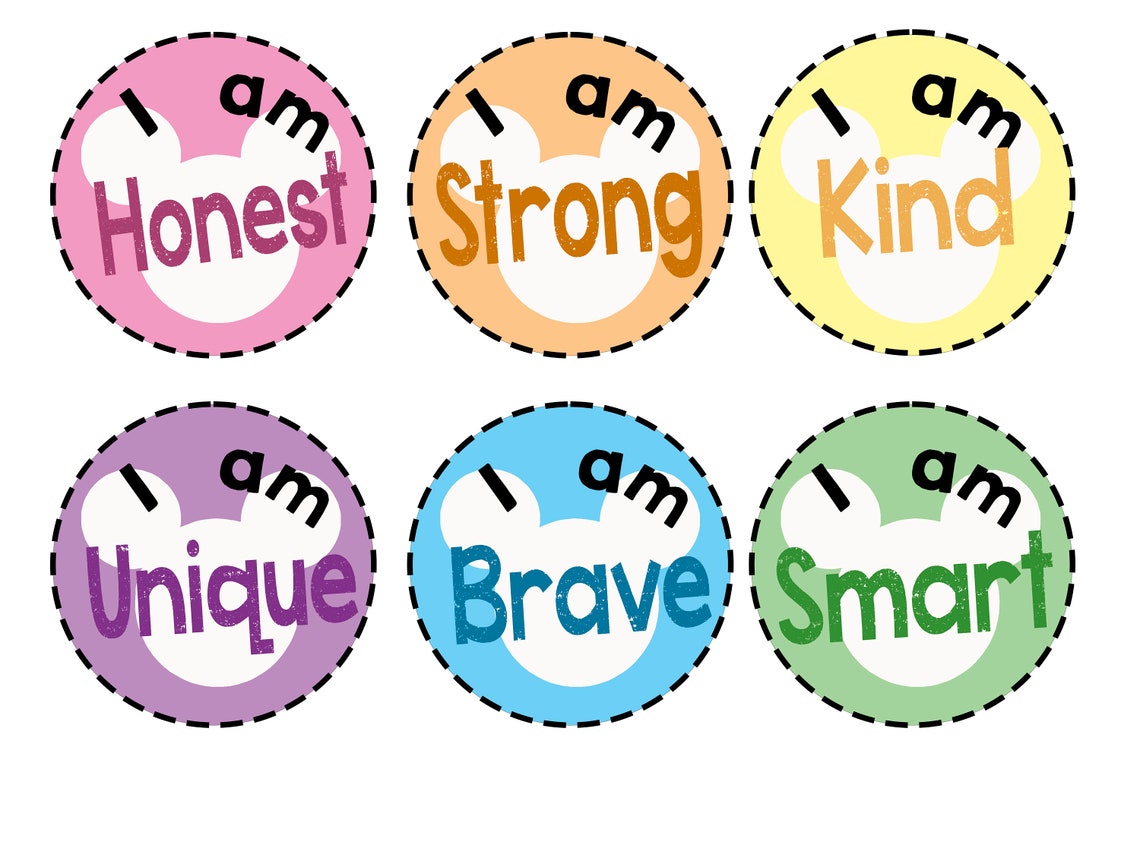 Magical Mickey Hat Affirmation Station Circles Classroom - Etsy