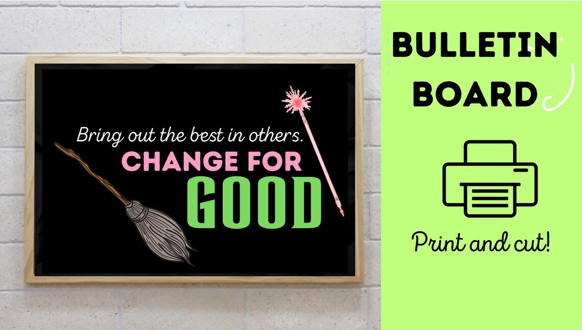 Wicked Inspired Classroom Decor - Bulletin Letters - PDF Files - Etsy