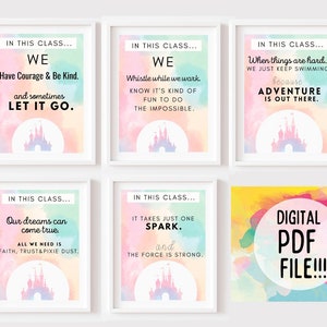 Magical Mickey Castle Classroom Decor - Extra Large BUNDLE - Pastel ...