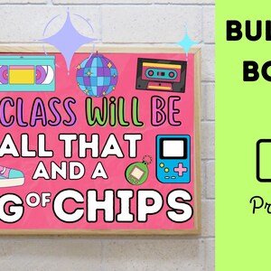 90s Retro Classroom Decor - Bulletin Letters - PDF and PNG Files - Etsy