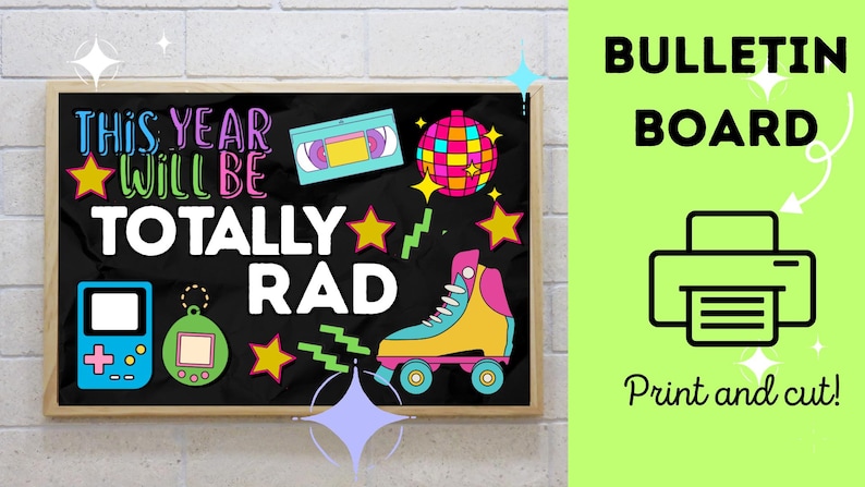 90s Retro Classroom Decor - Bulletin Letters - PDF and PNG Files - Etsy