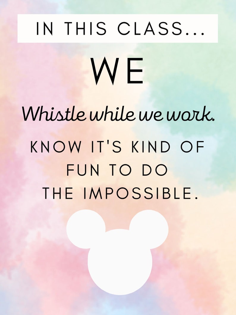 Magical Mickey Castle Posters Classroom Decor Class - Etsy