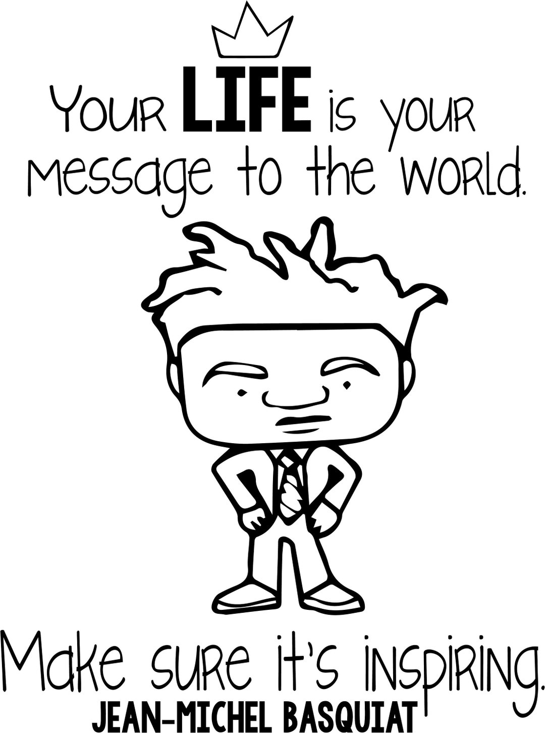 Jean Michel Basquiat- King - Crown - Artist - SVG Cut File - BUNDLE ...