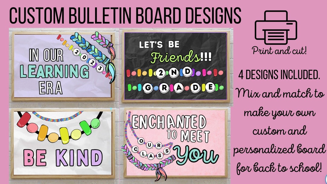 Learning Era Classroom Decor - Bulletin Letters- Friendship Bracelets ...