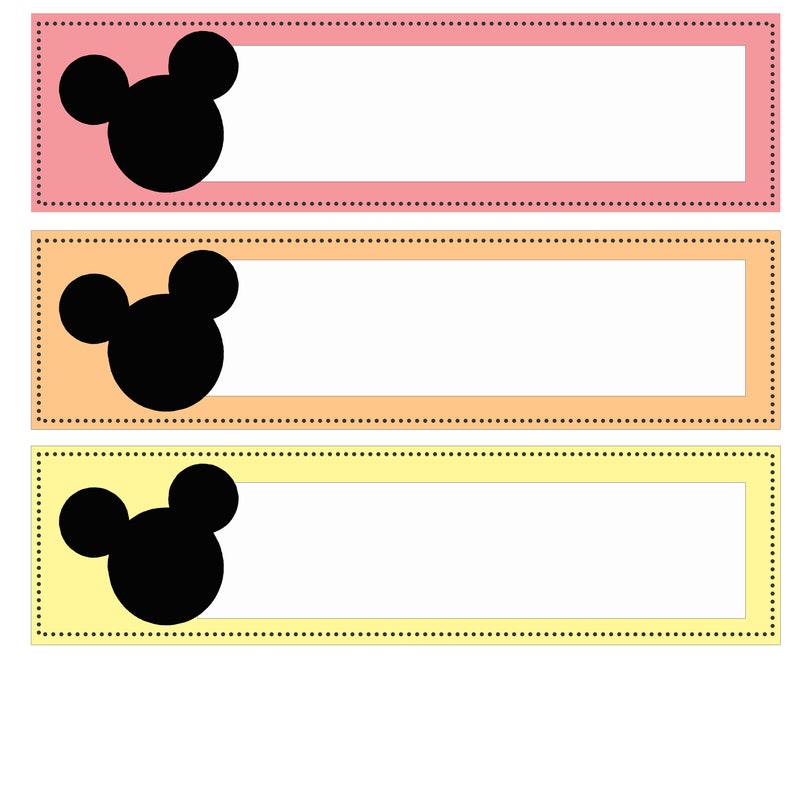 Magical Mickey Hat Castle NAME PLATES Classroom Decor - Etsy