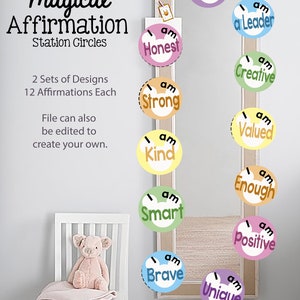 Magical Mickey Hat Affirmation Station Circles Classroom Decor Class ...