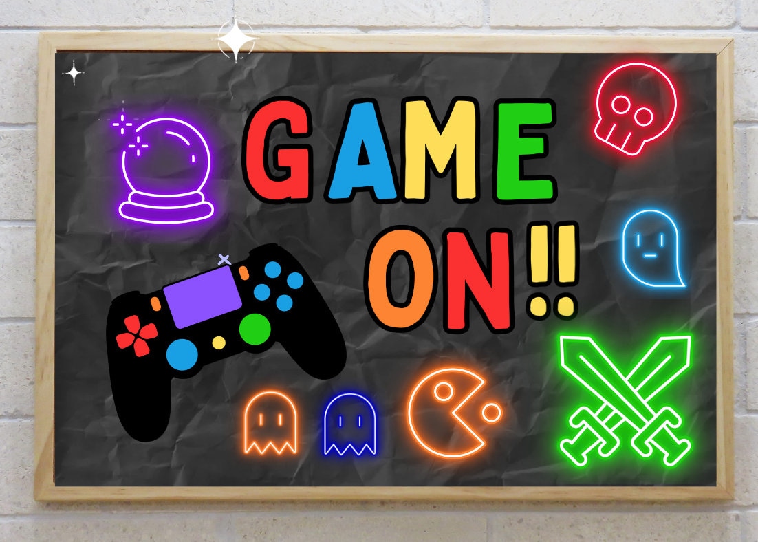 Gamer Video Classroom Decor - Bulletin Letters - PDF JPEG and PNG Files ...