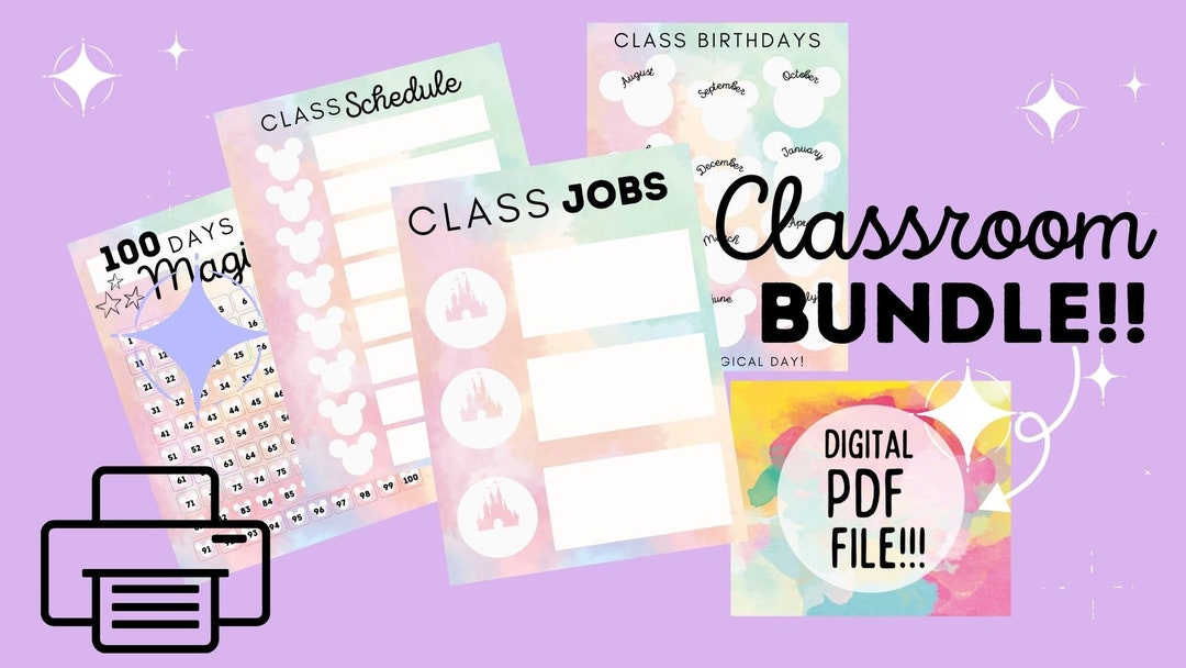 Magical Mickey Castle Classroom Posters - Classroom Decor - BUNDLE ...