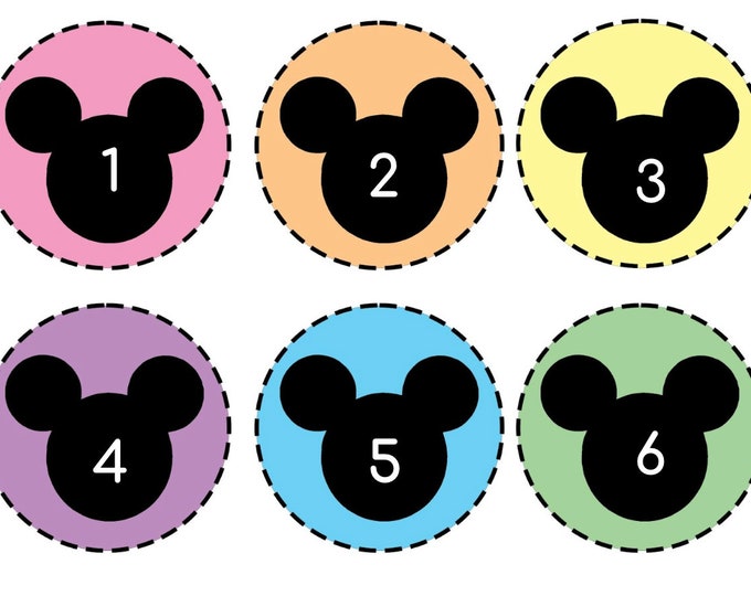 Mickey Line up Dots - Etsy