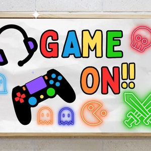 Gamer Video Classroom Decor - Bulletin Letters - PDF JPEG and PNG Files ...