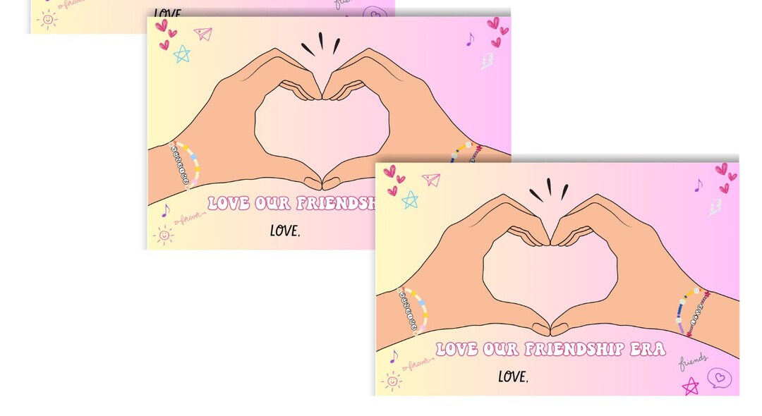 Printable Valentines Day Taylor Swift Inspired Friendship Era - Etsy