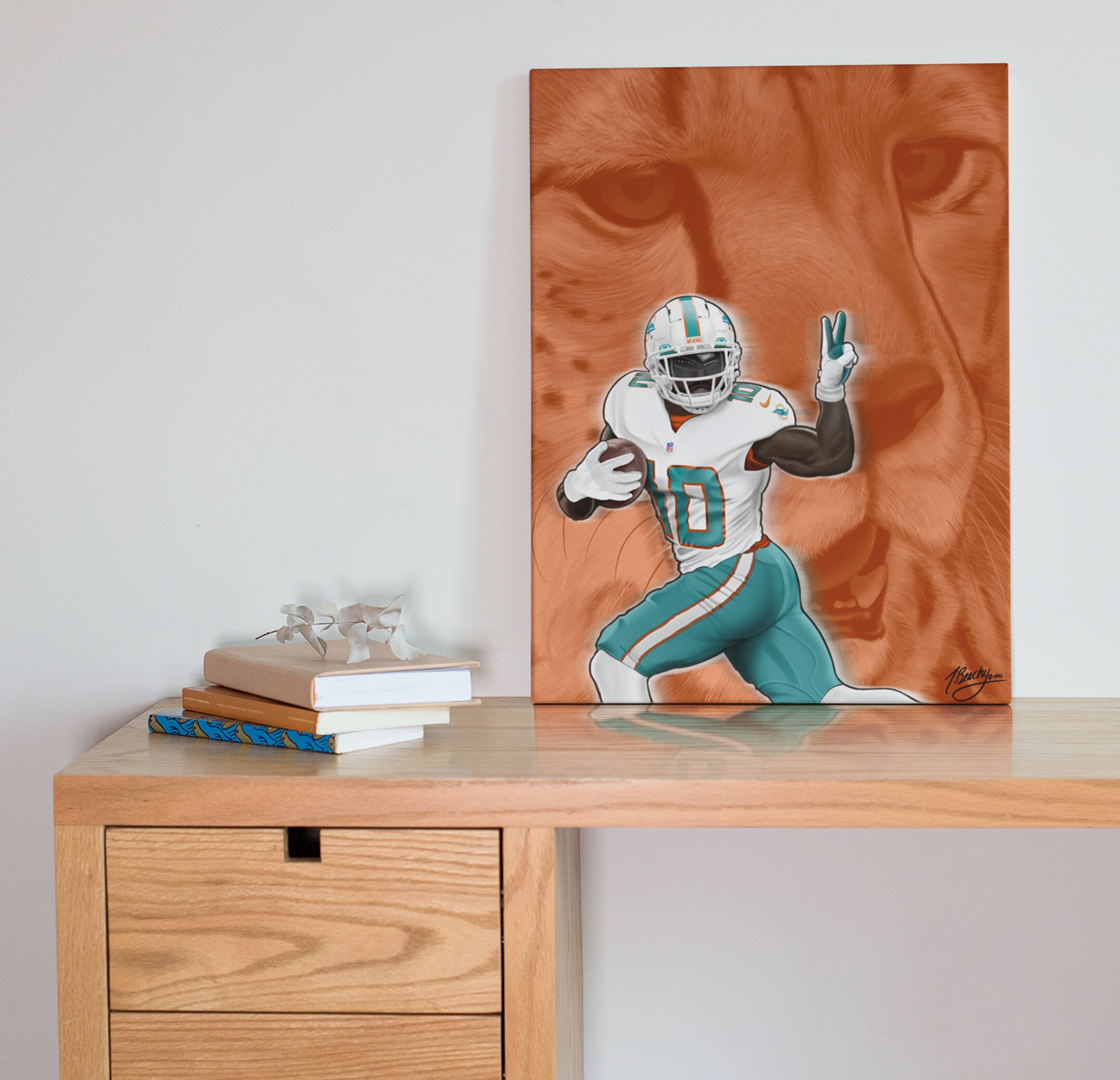 Tyreek Hill Fine Art Unframed Poster. Fins Up! - Etsy