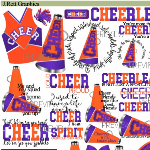 Cheerleader Clip Art - Etsy