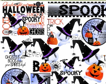 BOO Halloween Clip Art Set 15 Printable Cliparts for - Etsy