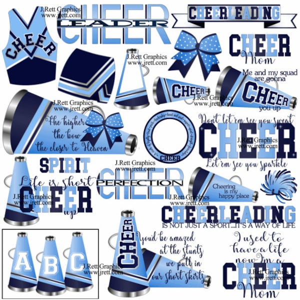 Cheerleader Clip Art - Etsy