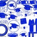 Royal Blue Graduation Clipart, MORE COLORS, Royal Blue White Graduate ...