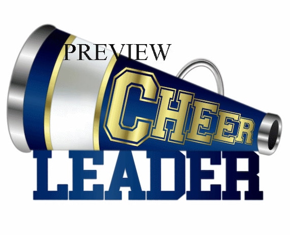 Printing & Printmaking MORE COLORS navy blue gold cheer clipart ...