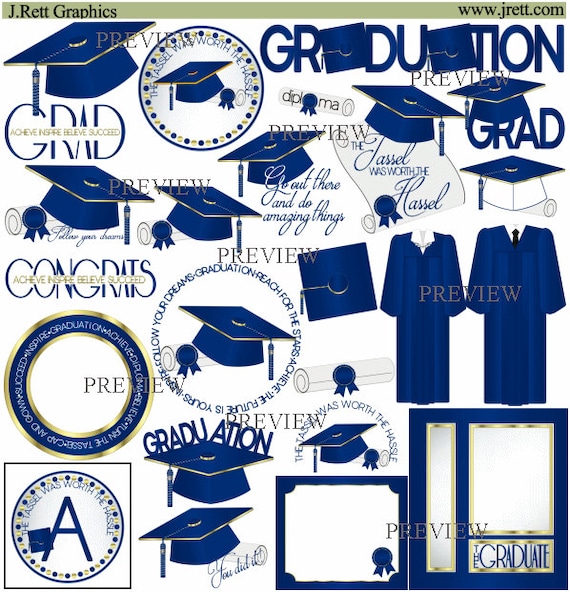 Graduation Cap Blue Tassel