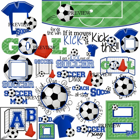 Kids Soccer Ball Clip Art