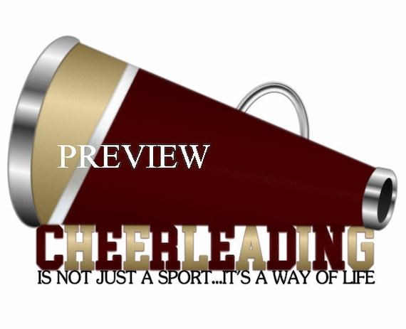 Cheerleading Megaphone Clip Art MANY COLORS Maroon Gold - Etsy