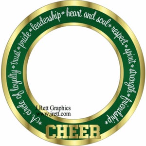 Cheer Clipart, MORE COLORS, 50+ Graphics, Green Gold Cheerleader Clip ...