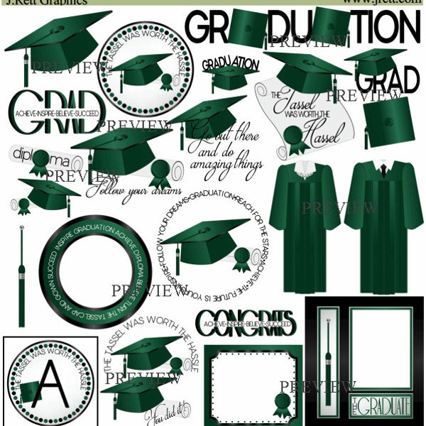 Black and Green Graduation - Etsy