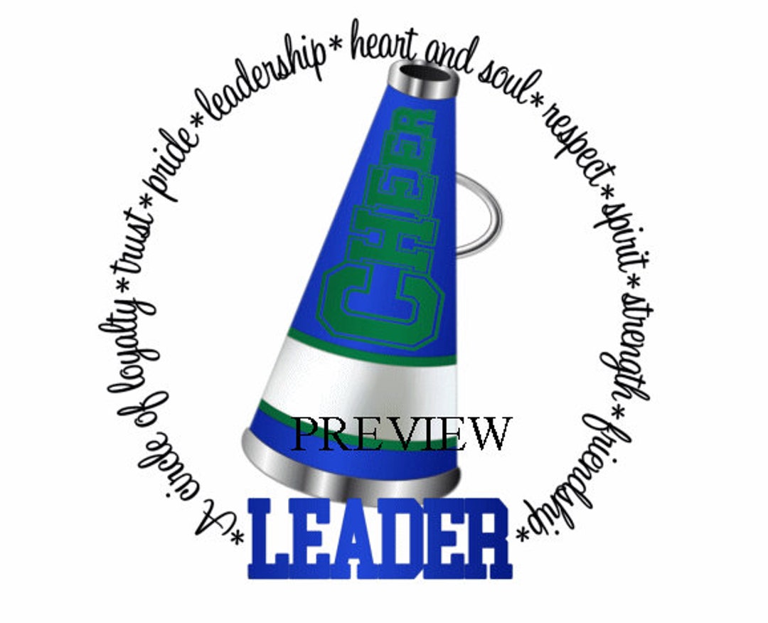 Cheerleader Clip Art, MANY COLORS, Royal Blue Green Cheer Clipart ...